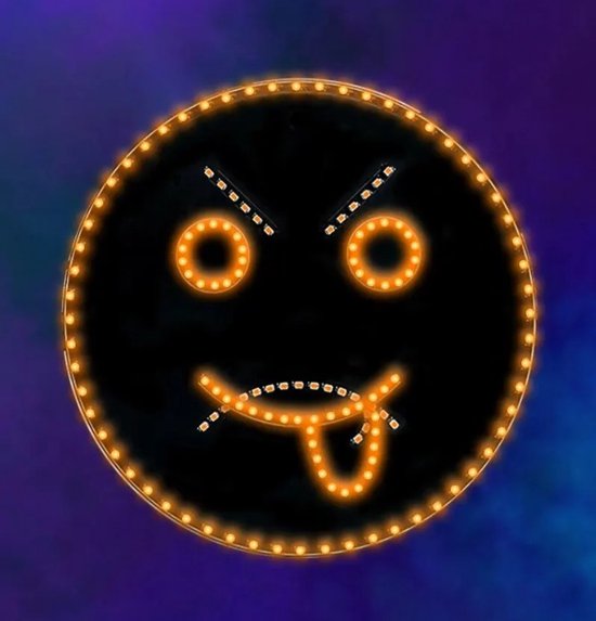 Auto Led Fun Expressie Licht Smiley Face Lights Met Afstandsbediening ...