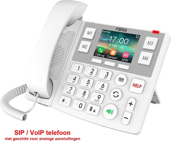 FANVIL X305 VoIP / SIP SENIOREN telefoon - 4 FOTO-toetsen - WiFi ...