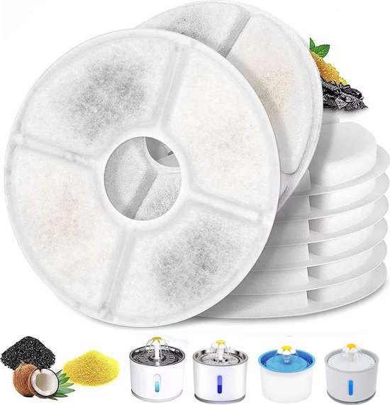 Drinkfontein Filters - Ronde Filters van Carbon - Kattenfontein ...