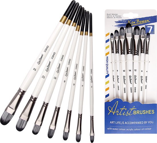 Penselen - Set van 7 stuks - Rond - Kwasten - Verven - Schilderen ...