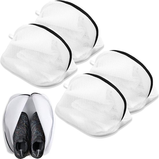 Wasnet schoenen, 4 stuks waszakken schoenen, wasnet voor wasmachine ...
