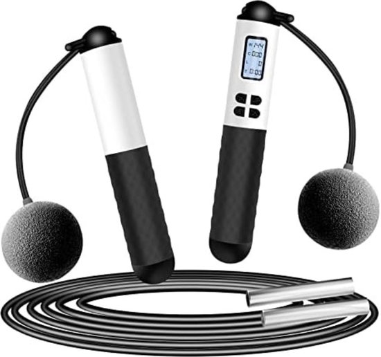 Springtouw zonder touw - Springtouw draadloos - Slim springtouw - Zwart ...