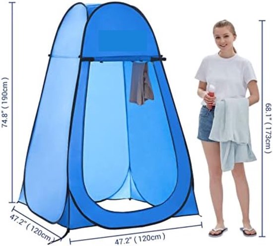 Douchetent - Omkleedtent - Wc tent - Toilettent - Camping - Blauw | bol