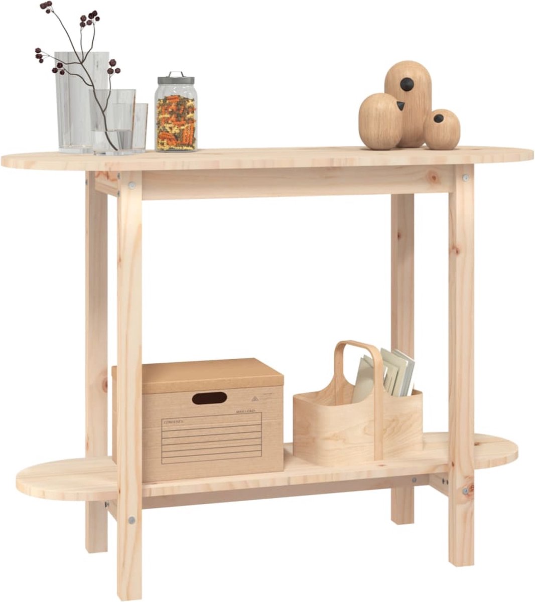 vidaXL-Wandtafel-110x40x80-cm-massief-grenenhout - Wandtafel ...