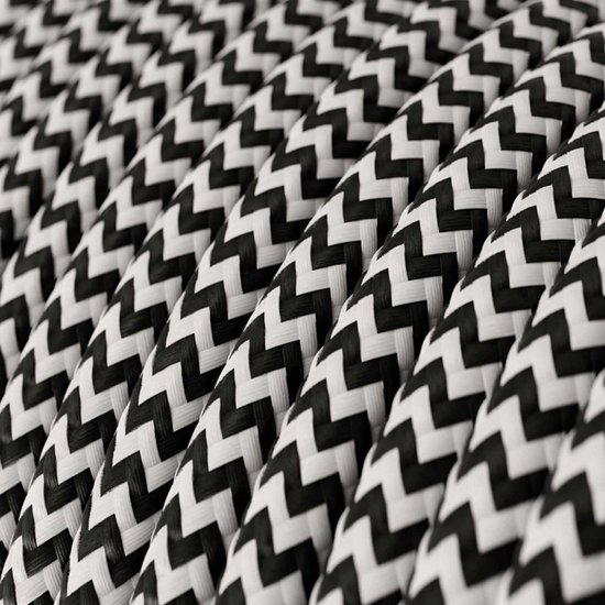 Strijkijzersnoer | Zwart-wit | 2 aders | ZigZag | 1 meter | bol