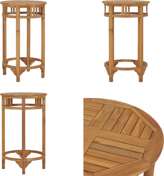 VDXL Bartafel Ø60 cm massief teakhout - Bartafel - Bartafels ...