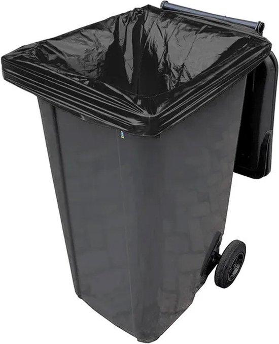 Containerzakken 240 liter zwart | 115x140 cm T70 | Doos 100 stuks | bol