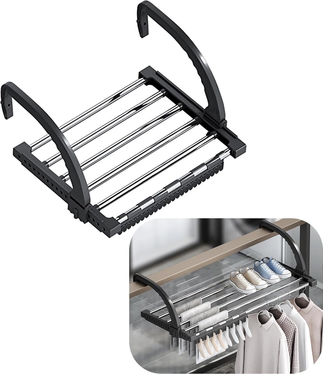 Droogrek klein, inklapbaar wasrek, hangend droogrek, wasrek, roestvrij ...