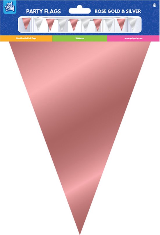 Party Flags foil - Rose gold and silver | bol