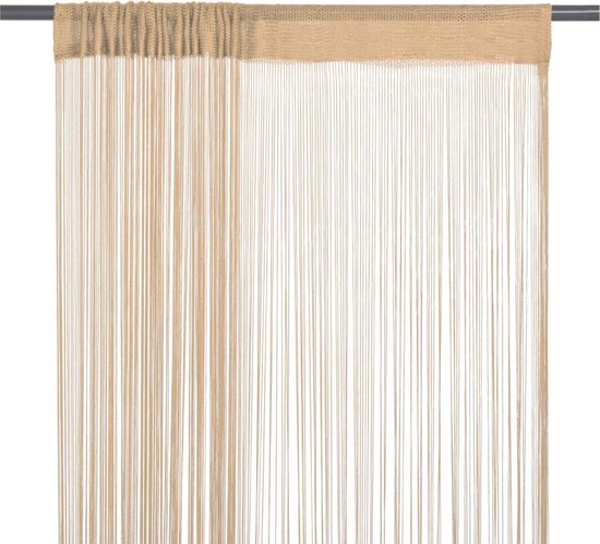 vidaXL Draadgordijnen 100x250 cm beige 2 st - Gordijn - Inclusief ...
