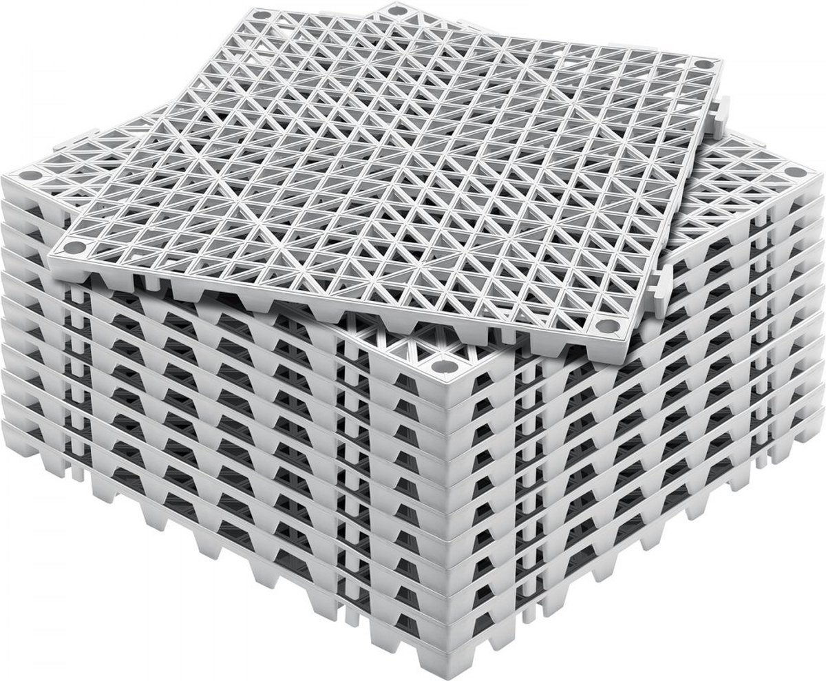 Dakta® In elkaar grijpende vloermatten Vloertegels PVC 30x30cm 12 stuks ...
