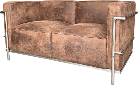 Bank - 2 Zits - Vintage Bruin - Suede leder - Design | bol