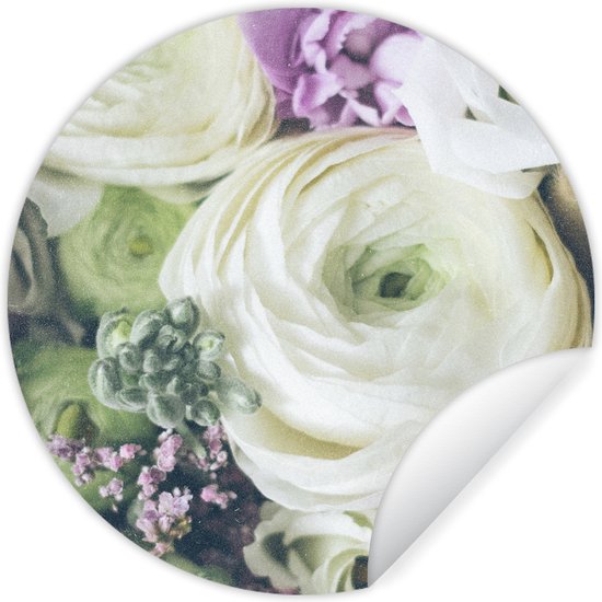 WallCircle - Muurstickers - Behangcirkel - Bloemen - Rozen - Natuur - ⌀ 30 cm -... | bol