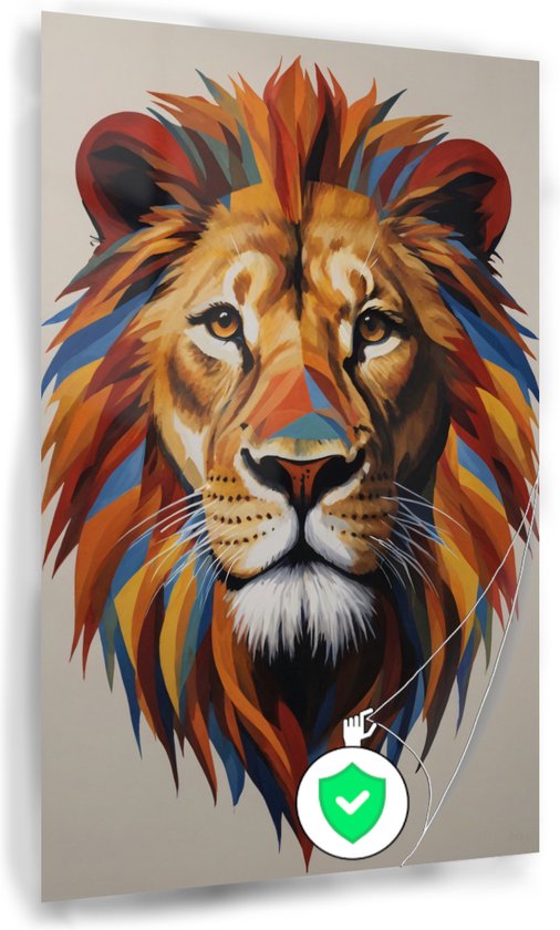 Kleurrijke leeuw poster - Modern posters - Posters leeuw - Moderne ...