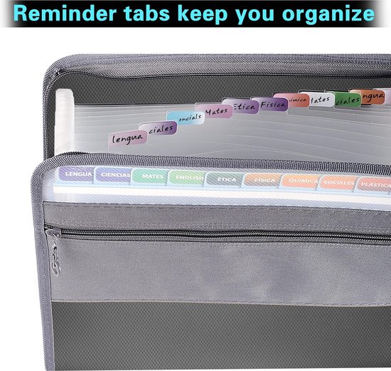 Documentenmap A4 13 vakken, map voor documenten, archiefmap, sorteermap ...