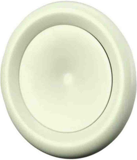 Ventilatie toevoer ventiel metaal Ø 200 mm RAL 9010 met montagebus - DVS-P200 | bol