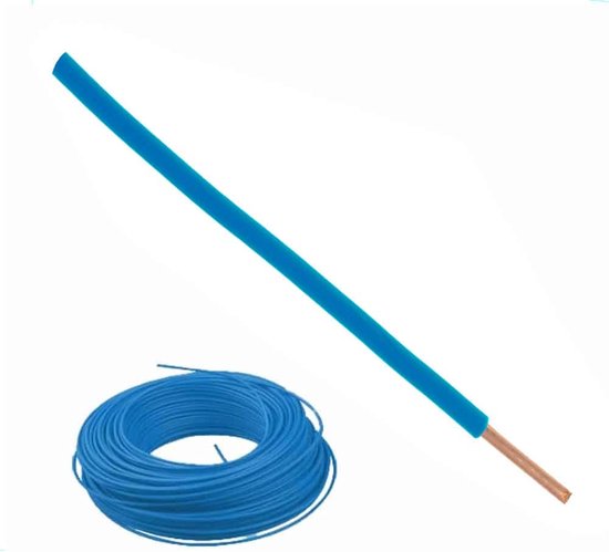 VD draad 4mm2 VD4 - Blauw - 100 meter | bol