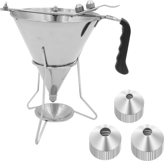 Pannenkoeken trechter roestvrij staal deegportioneerder, 1,9 l ...