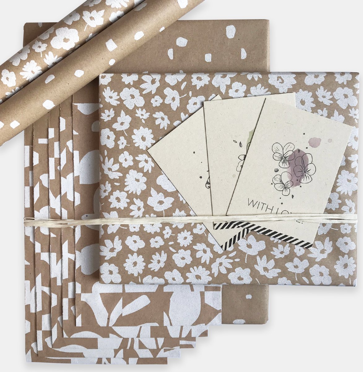 Inpakpapier eco, bruin - 2 rollen kraft inpakpapier + cadeauzakjes + cadeaulint +... | bol