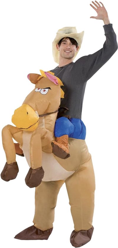Carnaval Kostuum - Cowboy - Onesize - Opblaasbaar - Carnaval Pak ...