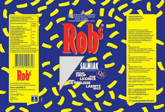 Robs Salmiak Drop 5 zakjes | bol