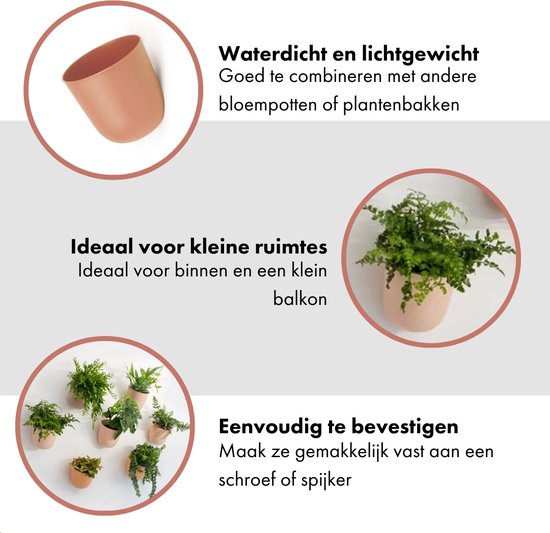 QUVIO Bloempot voor aan de wand - Bloempotten voor binnen - Bloempotten ...