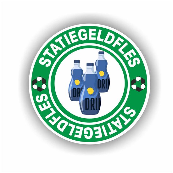 Statiegeld flesje inleveren sticker 20 cm | bol