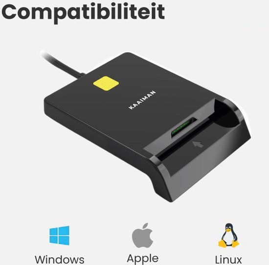 Kaaiman® eID Kaartlezer USB-A – eID Kaartlezer België – Lecteur de ...