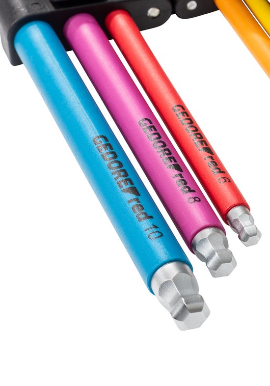 Gedore RED Inbussleutelset - 9-delig, 1,5-10 mm - Multicolour - Inbus ...