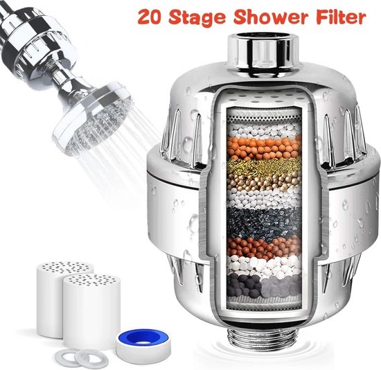 West Douchefilter - Waterfilter - Antikalk - Filter - 20 stappen - High ...