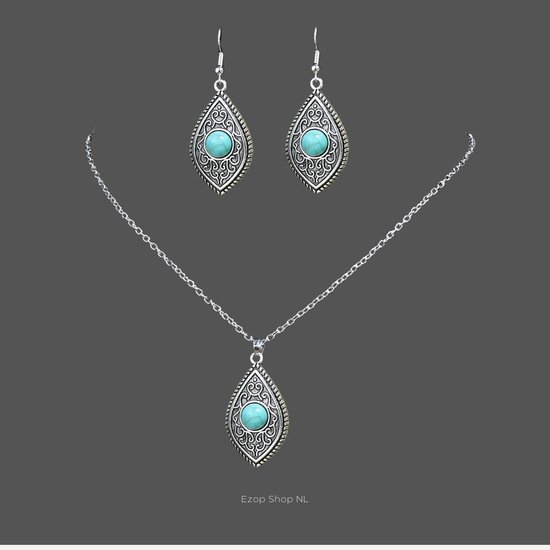 Elegante Oogvormige Sieradenset met Turkoois van Takish Jewelry | bol