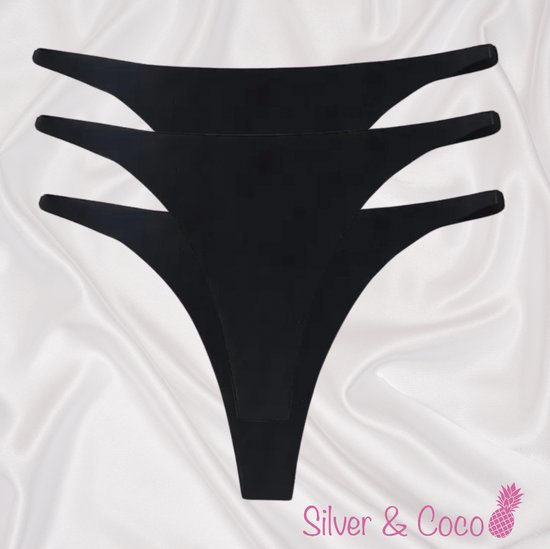 SilverAndCoco® - 3 Stuks Naadloze Strings / Seamless Onderbroek String ...