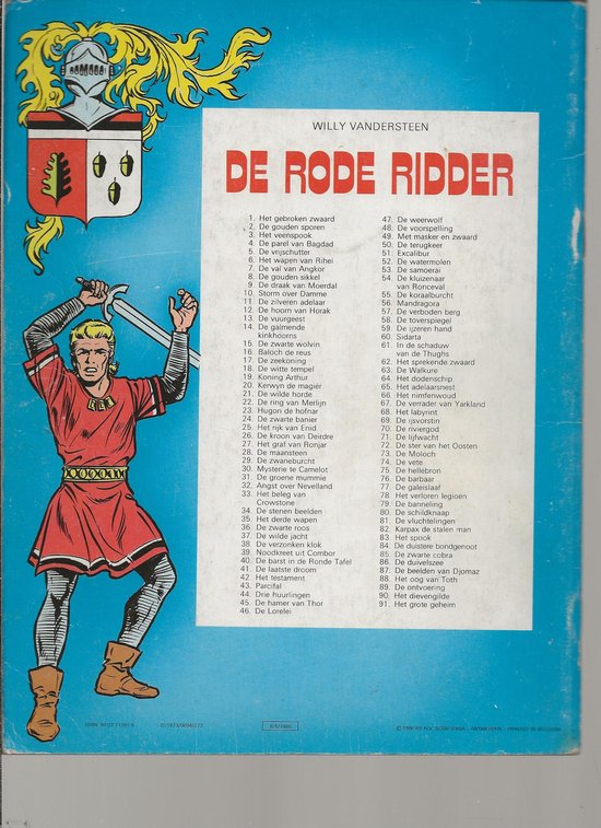 DE RODE RIDDER - No 2 DE GOUDEN SPOREN ( BLAUW), Vandersteen ...
