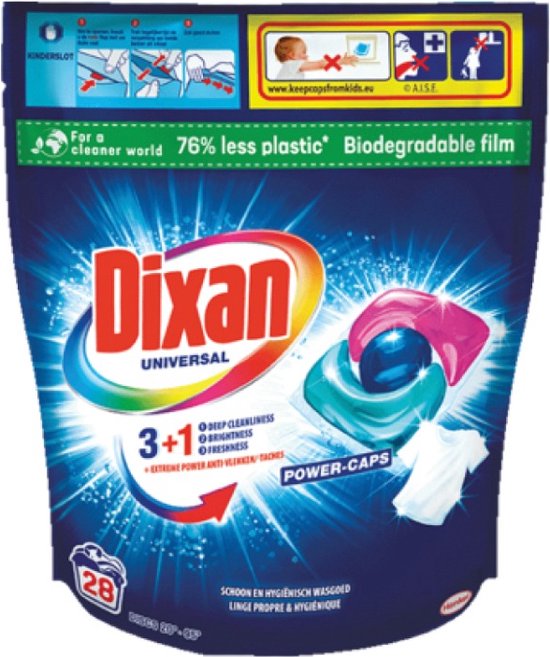 Dixan - Wasmiddel - Pods - Universal - 28wb/336g x 5 | bol