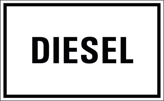 Diesel sticker 320 x 200 mm | bol