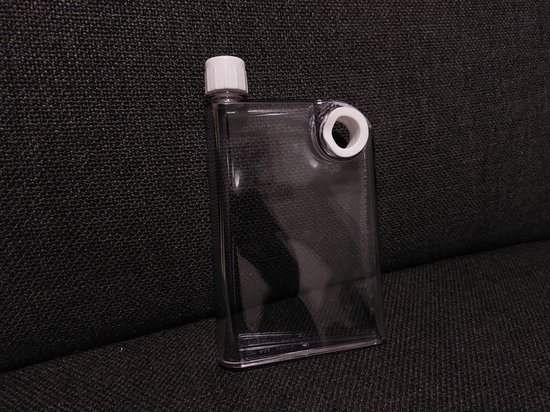 Waterfles A5 Memobottle - Platte Drinkfles met Ring - Handig op te ...