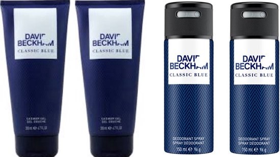 David Beckham - Classic Blue Deodorant Spray 2x & David Beckham ...