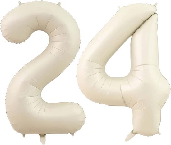 Cijfer Ballonnen Ballon Cijfer 24 Verjaardag Versiering Feest Helium ...