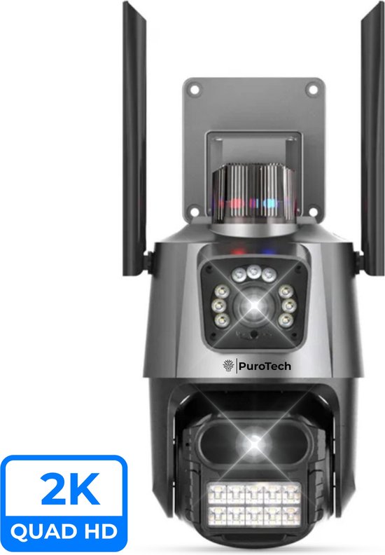 PuroTech Beveiligingscamera ULTRA - Buitencamera met Nachtzicht - Wifi Smart... | bol