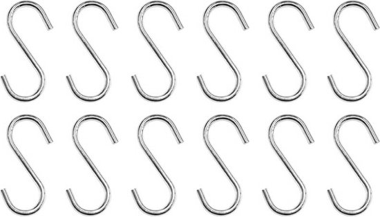 S-haakjes Zilver (klein) - 12 stuks - 6cm (s-haakjes - ophanghaken ...