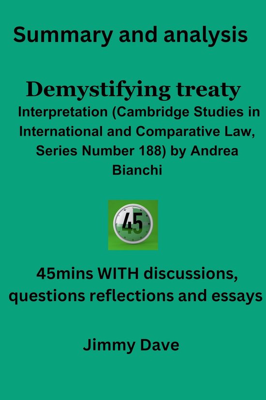 Summary and analysis Demystifying Treaty (ebook), Jimmy Dave | 1230007474637 | Boeken | bol