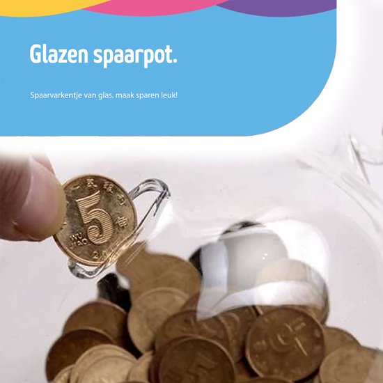 Glazen Spaarvarken - Spaarpot Glas - Spaarpot Dieren - Voor Volwassenen ...