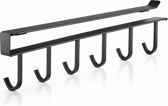 CLORD "2 Ruimtebesparende Kast-inzet met Bekerhouder en Haken - 6 ...