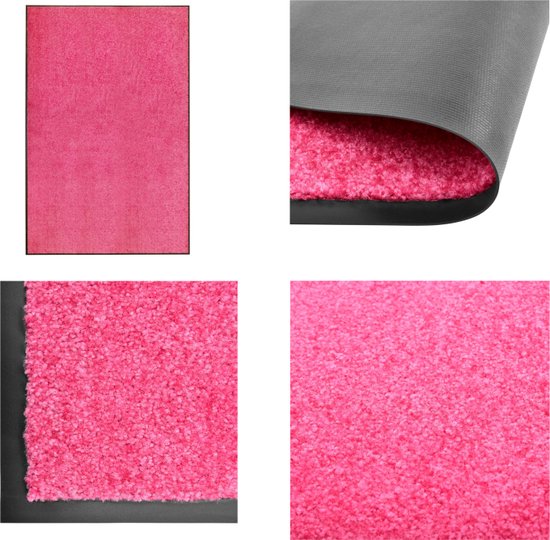 vidaXL Deurmat wasbaar 120x180 cm roze - Mat - Matten - Deurmat ...