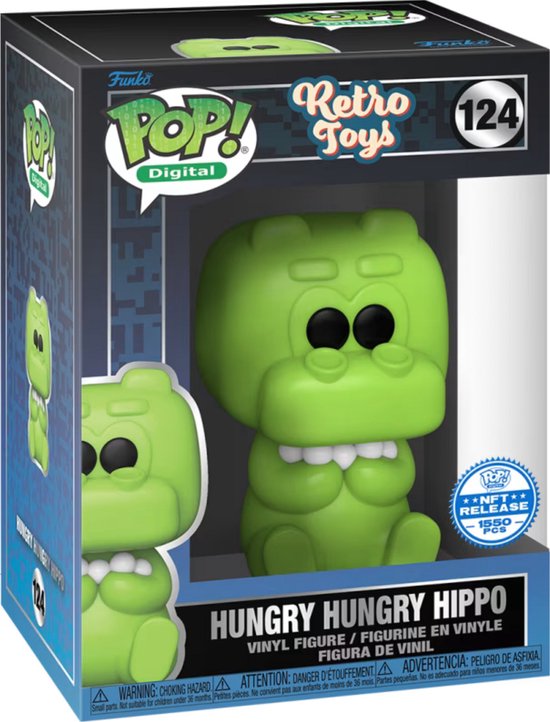 Funko Pop! Retro Toys: Hungry Hungry Hippo (NFT Legendary) #124 ...