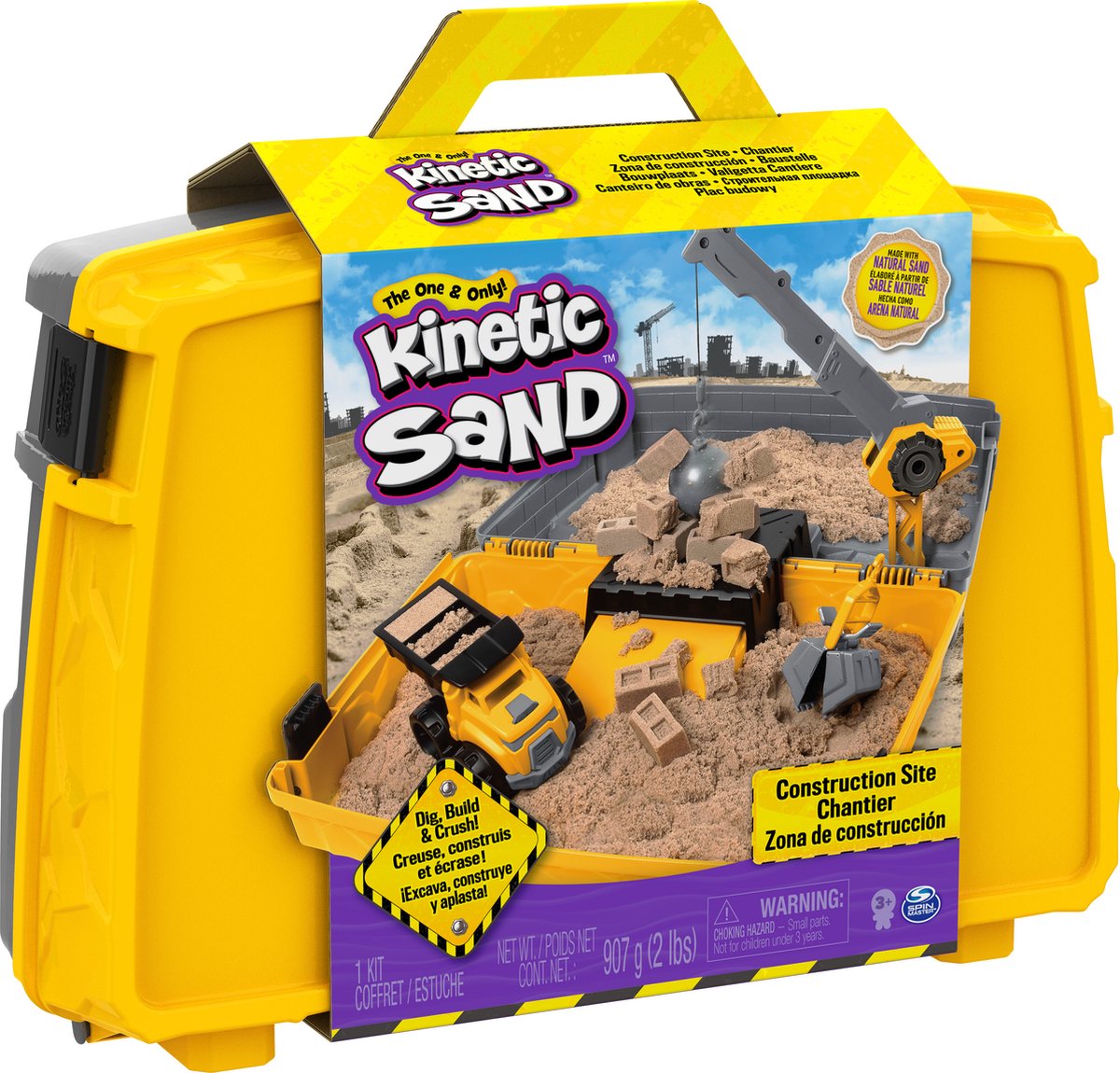Kinetic Sand Construction Folding Sandbox 907 gr | bol