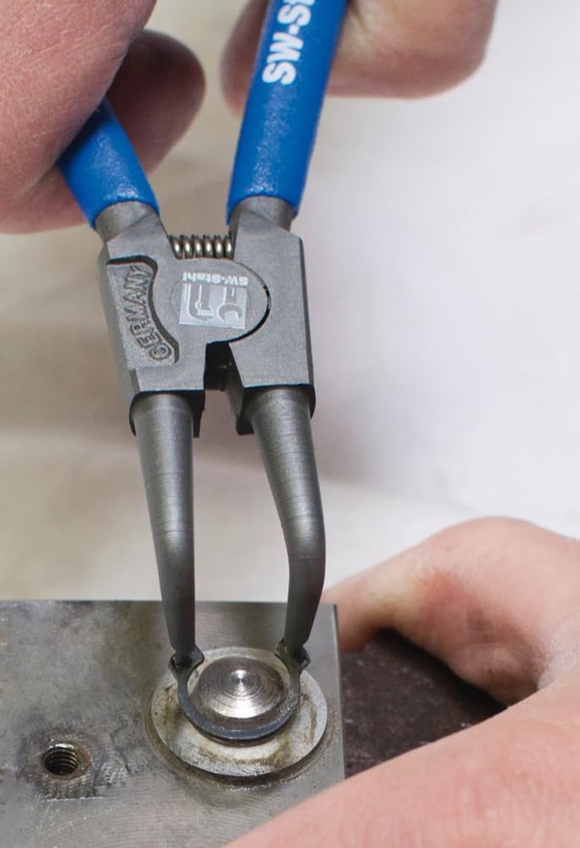 SW-Stahl 41302L Borgringtang 175 mm, gebogen, uitwendig I Borgringtang ...