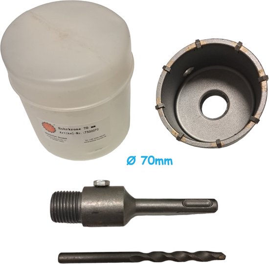 Foret diamètre 70 mm avec adaptateur SDS-plus - foret-cloche, foret à ...