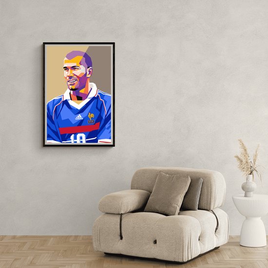 Zinedine Zidane Poster - Goud - Zizou - Voetbal - posters - formaat ...