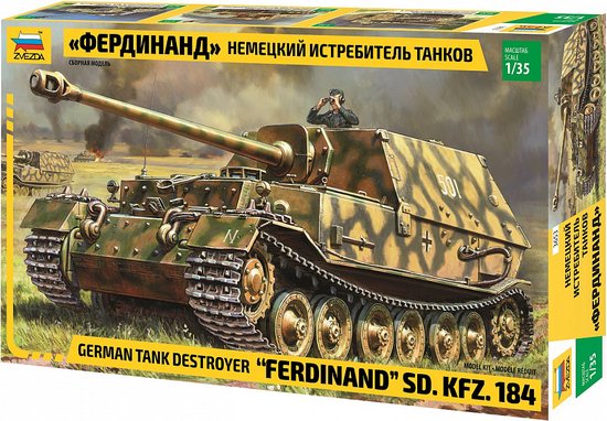 1:35 Zvezda 3653 German Tank Destroyer - Ferdinand SD.Kfz. 184 Plastic ...